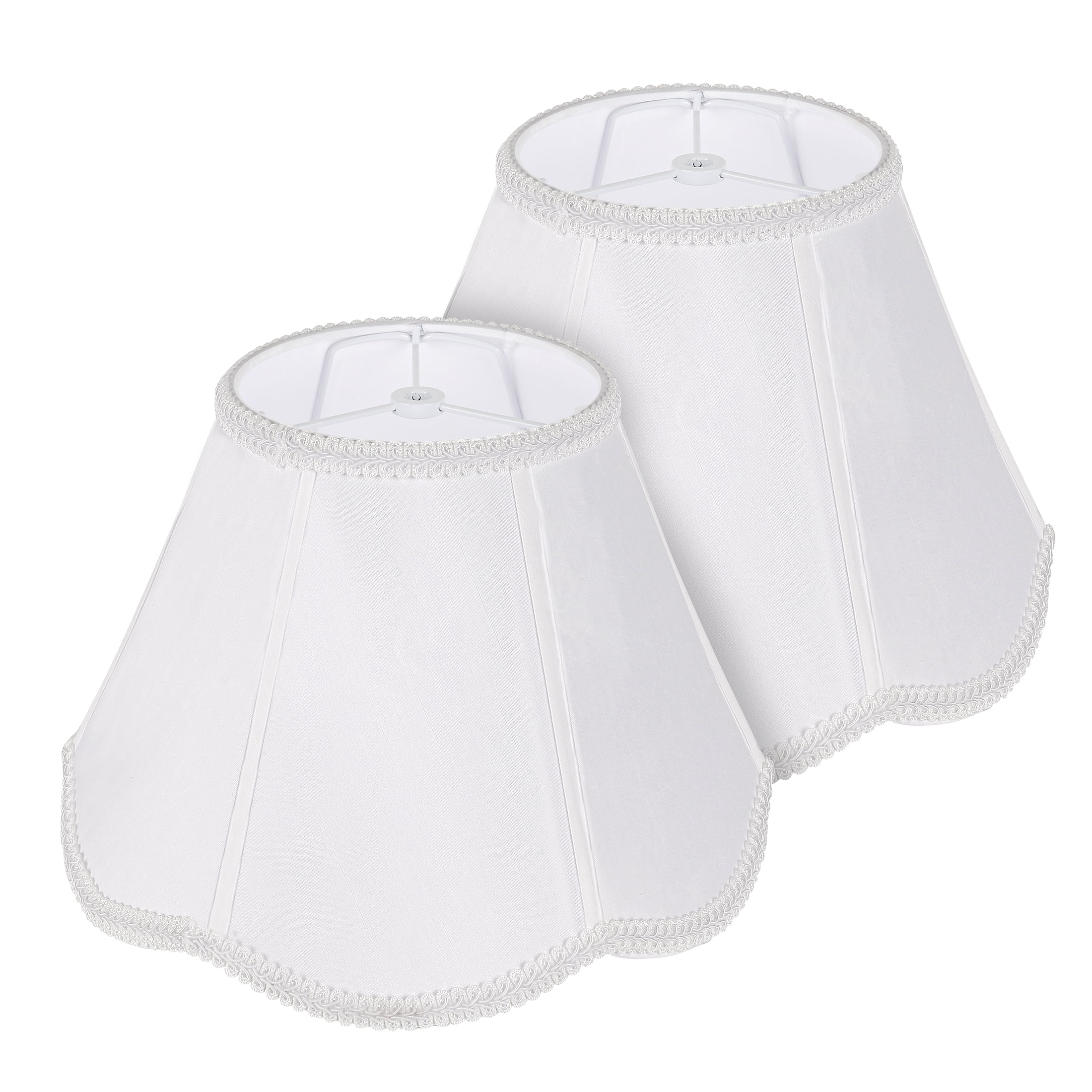 Bell Lamp Shade, White Lampshade Replacement 6'' Top x 12'' Bottom x 8. ...