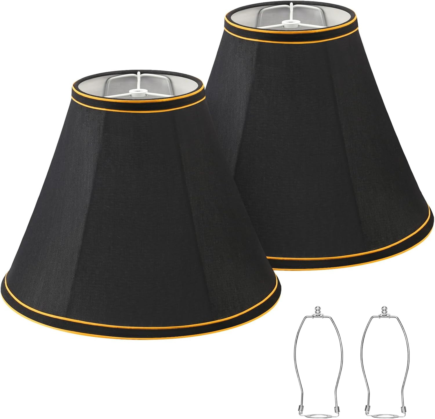 Bell Lamp Shades Set of 2, Beige Shade Replacement for Table Lamps ...