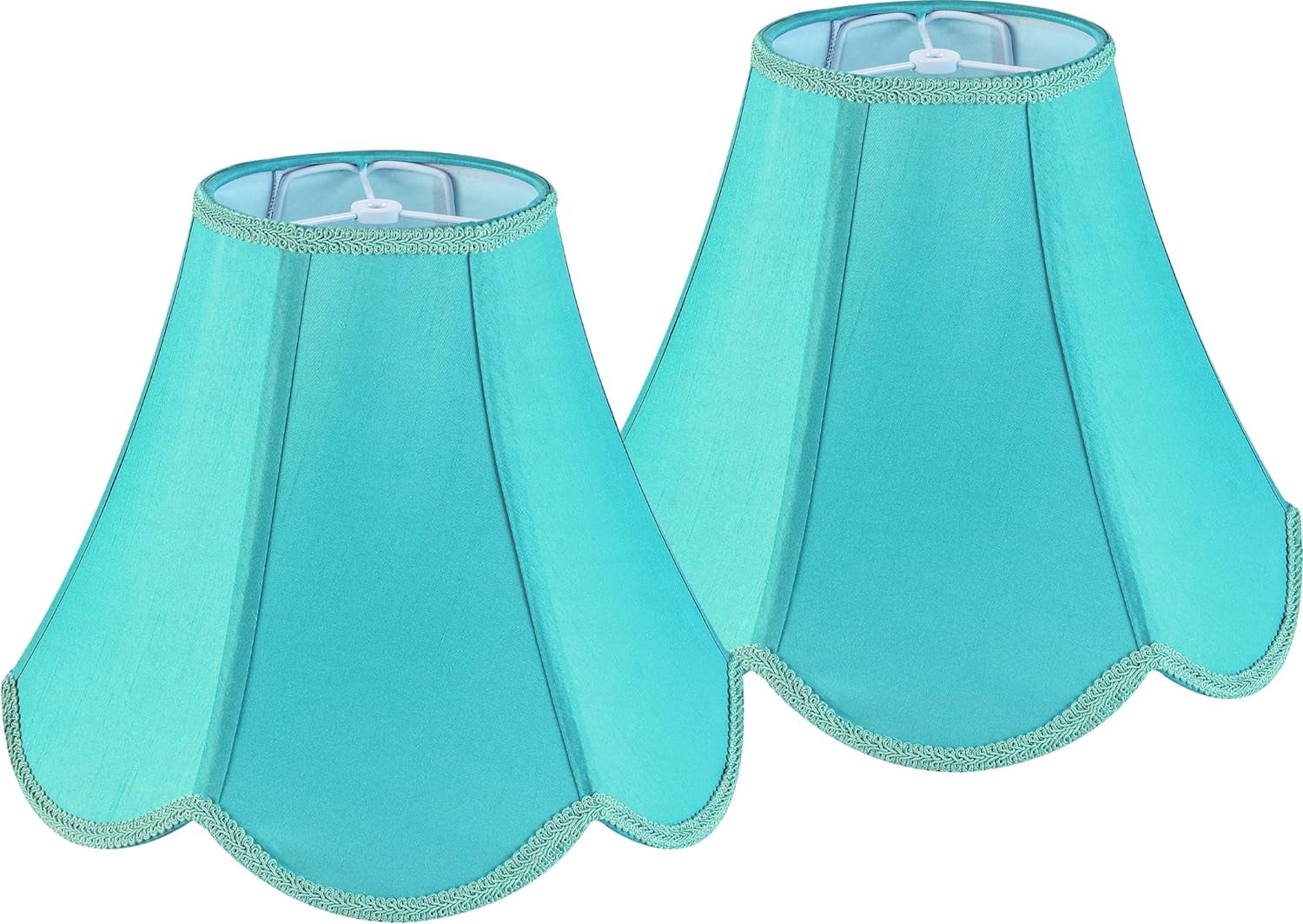 Bell Lamp Shades Set of 2 Teal Lamp Shade -6x13x10.6" (Spider) Barrel ...