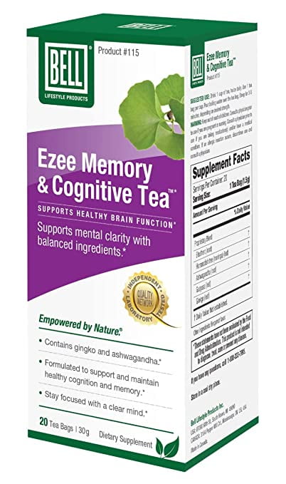 Bell Lifestyle Ezee Memory & Cognitive Tea 20 Tea Bags 30g - Walmart ...