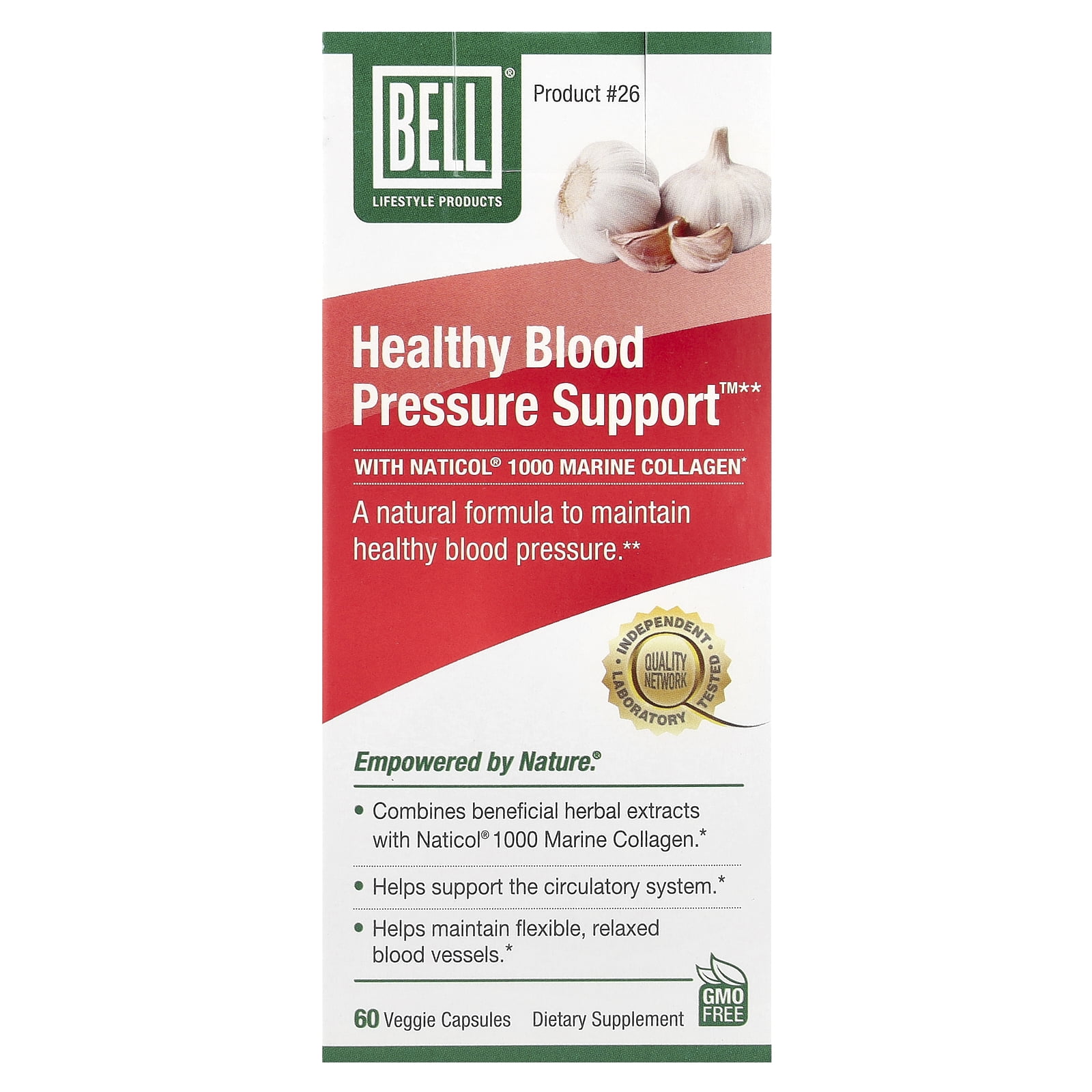 Bell Lifestyle Healthy Blood Pressure Support™, 60 Veggie Capsules ...