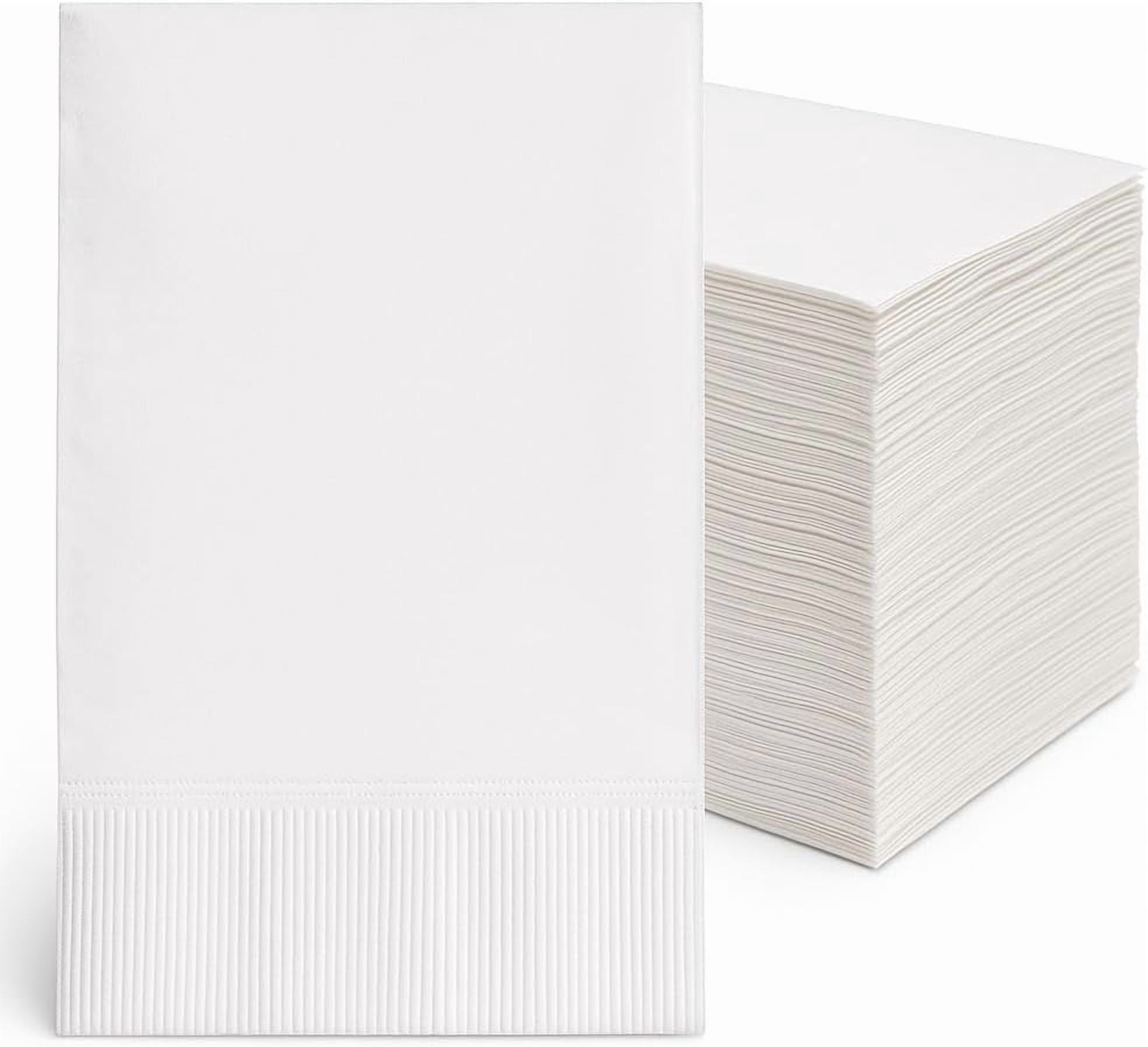 Bell Marque White Dinner Napkin-300 2-Ply White Dinner Napkins, 0.1 ...