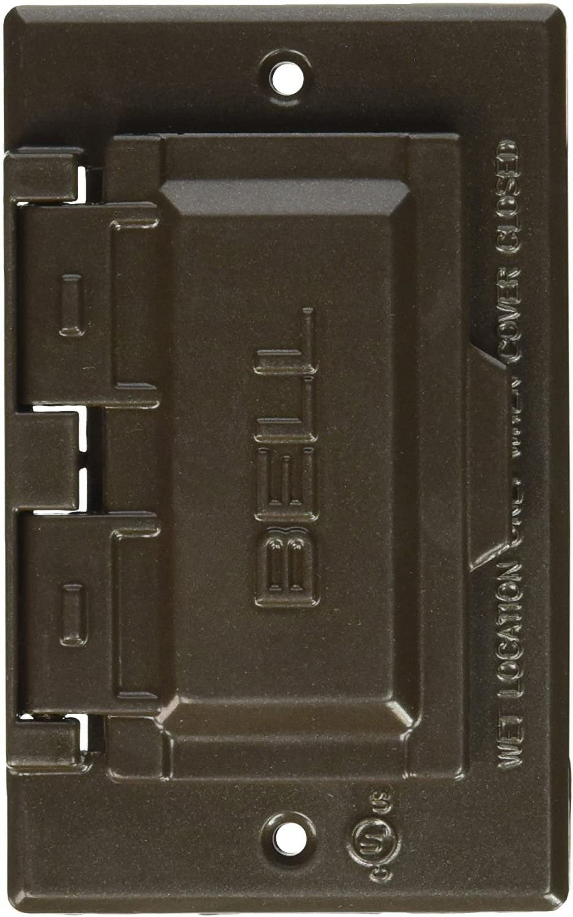 Bell Outdoor 5101-7 Bronze Single-Gang Weatherproof GFCI Box Cover ...