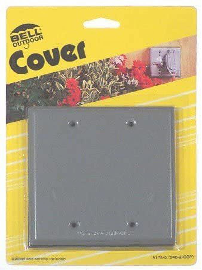 Bell Outdoor 5175-5 Two Gang Blank Weatherproof Box Cover - Walmart.com