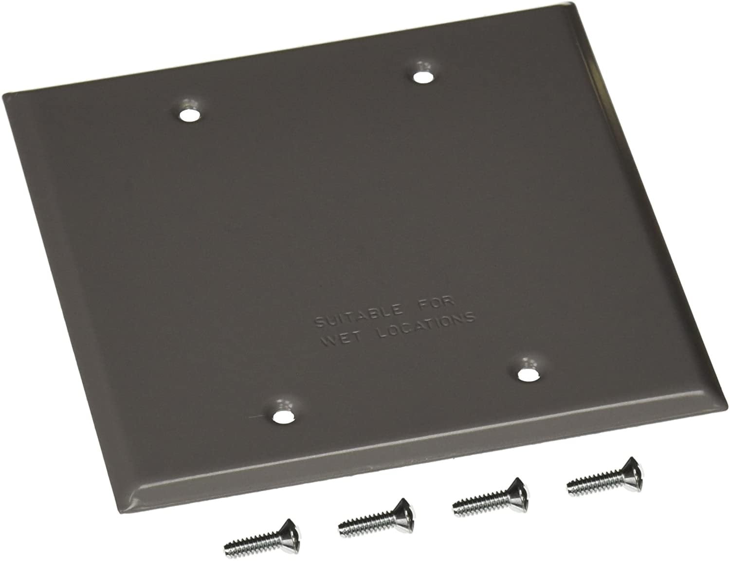 Bell Outdoor 5175-5 Two Gang Blank Weatherproof Box Cover - Walmart.com