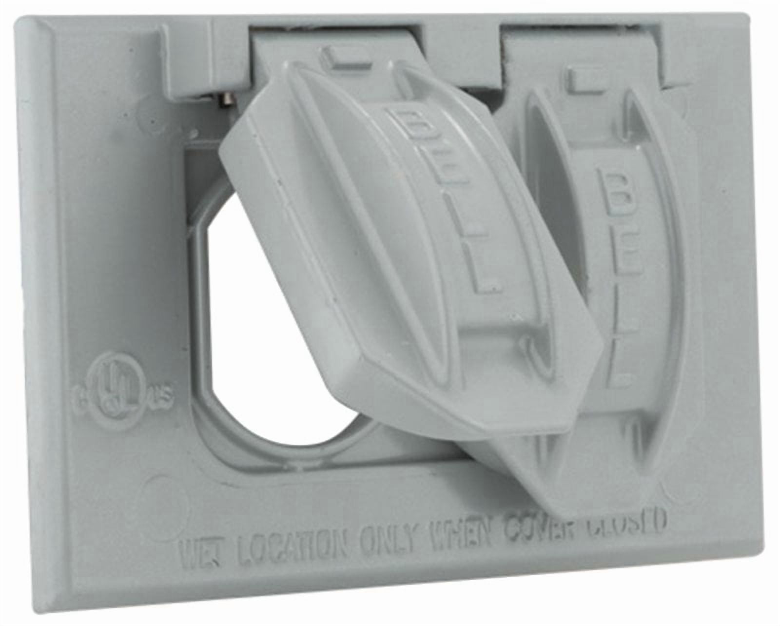 Hubbell Electrical Duplex Box Cover Single Gang Weatherproof - Gray - 1 ...