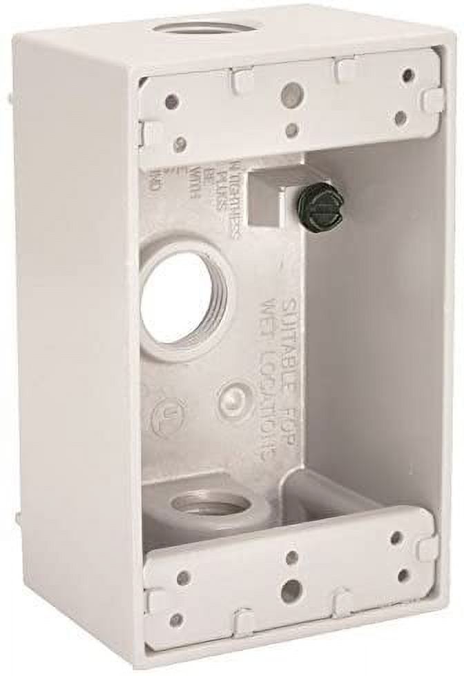 Bell Outdoor 5320-6 White Single Gang Weatherproof Box - Walmart.com