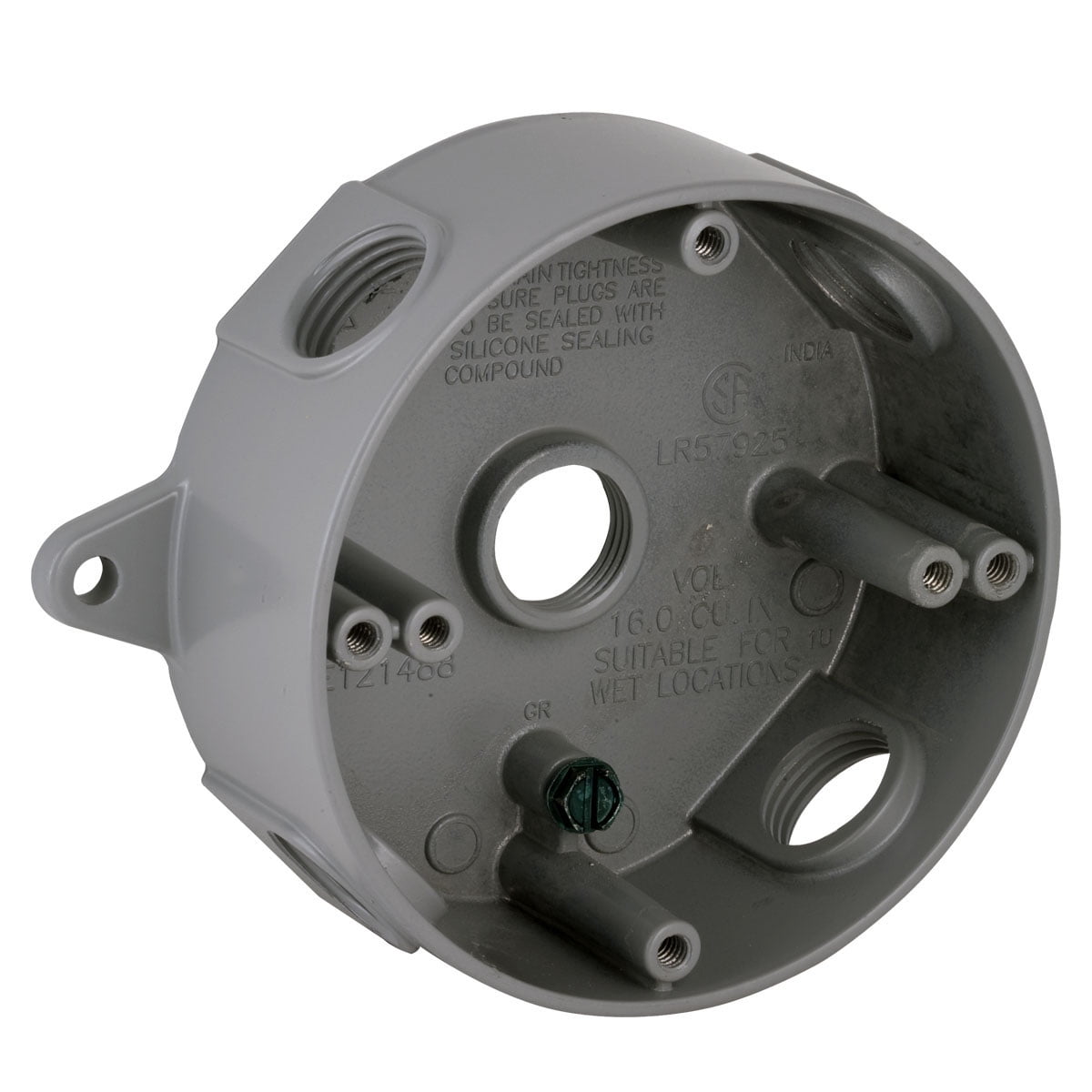 Bell Outdoor Round Weatherproof Box,5 Inlet,16 cu. In 5361-0 - Walmart.com