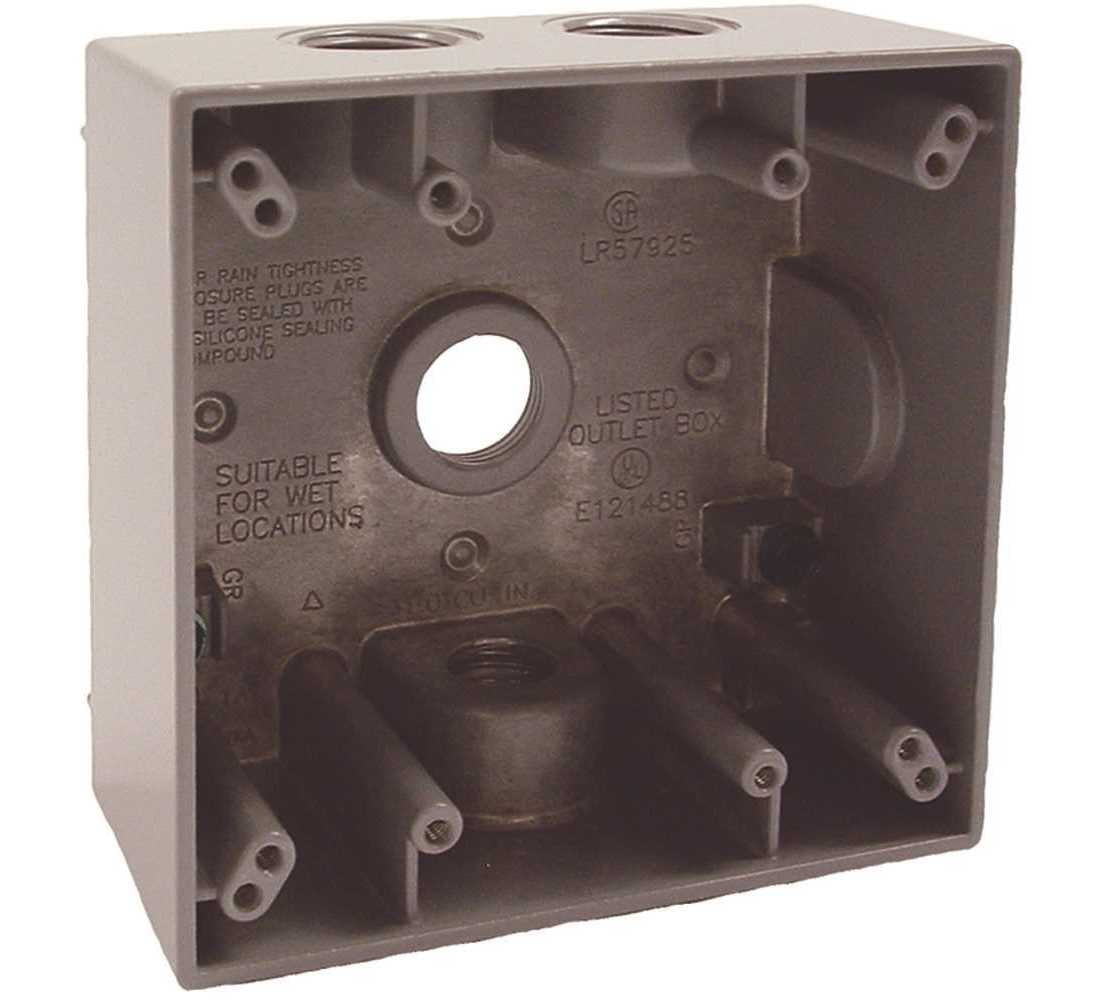 Bell Outdoor Weatherproof Box,2Gang,4Inlet 5335-0 - Walmart.com