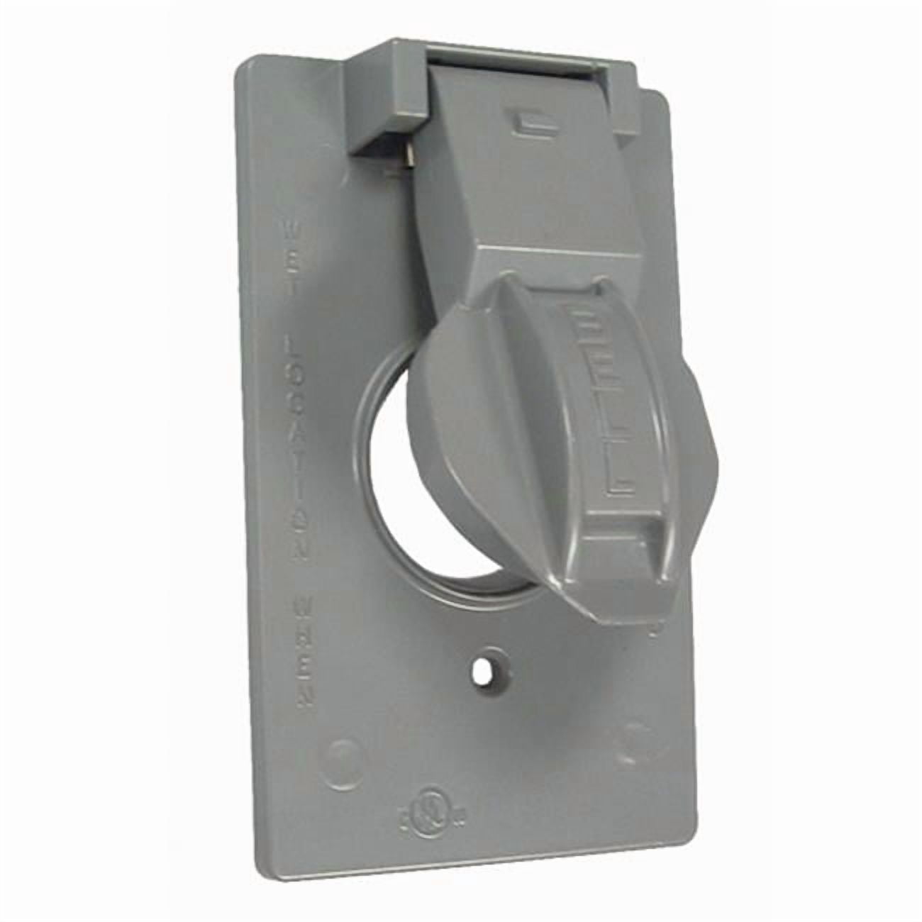 RACO Outdoor Outlet Cover Weatherproof Die-Cast Zinc - Gray - 1 Gang ...