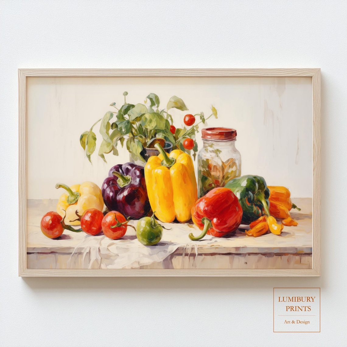 Bell Pepper Print, Vegetable Wall Art, Tomato Print, Kitchen Vegetable ...