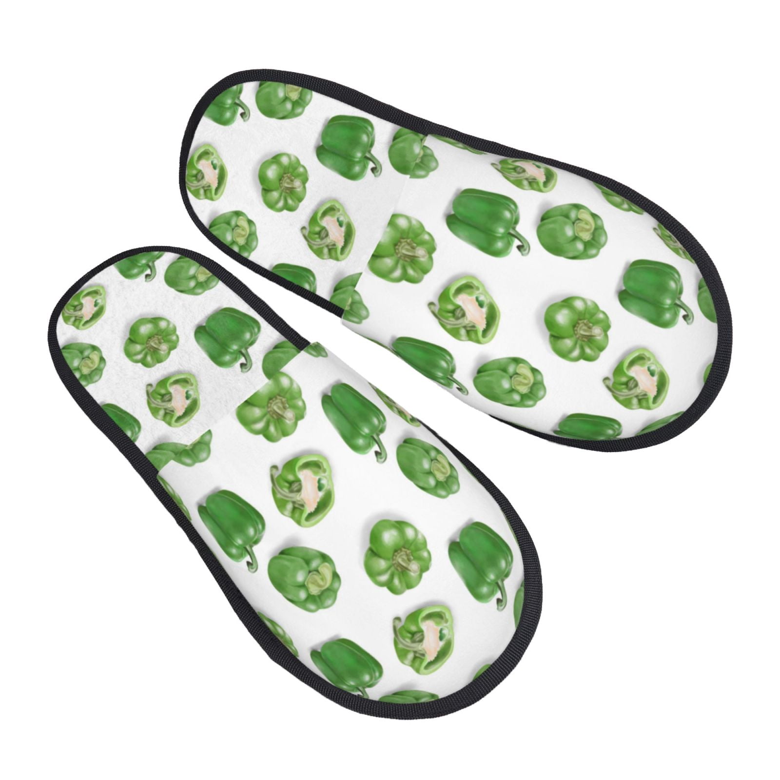 Bell Pepper funny Print House Slippers for Women Indoor, Fuzzy Warm ...