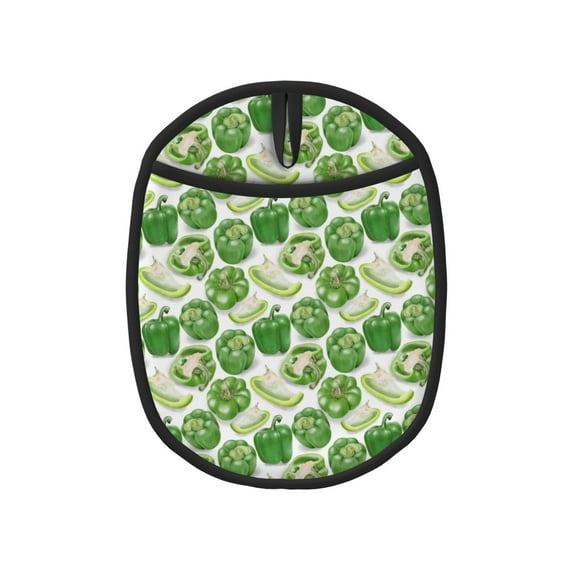 Bell Pepper green funny Pot Holders for Kitchen - Heat Resistant Oven ...