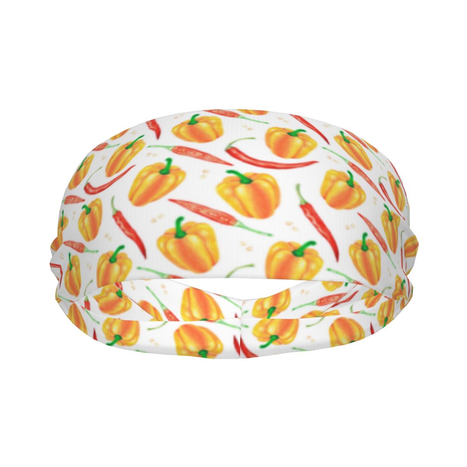 Bell Pepper yellow red Headbands for Women/Men, Elastic Wide Soft Sweat ...