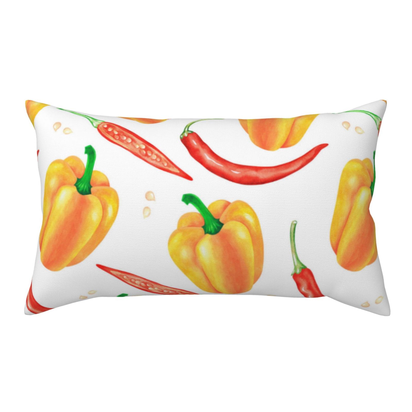Bell Pepper yellow red Pillow Cases Standard Size, Soft Pillow Covers ...