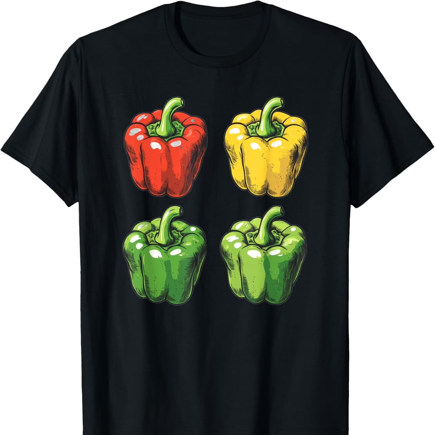 Bell Peppers Design T-S1HirtM1en's and woM1en's S1Hort-eeved pure ...