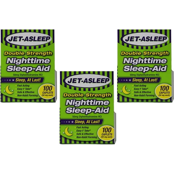 Bell Pharmaceuticals Jet Asleep Double Strength Nighttime Sleep Aid 100 ...