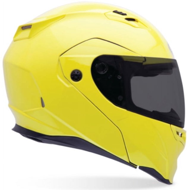 Bell Powersports Revolver EVO Modular Helmet Solid Colors HI Viz Yellow ...