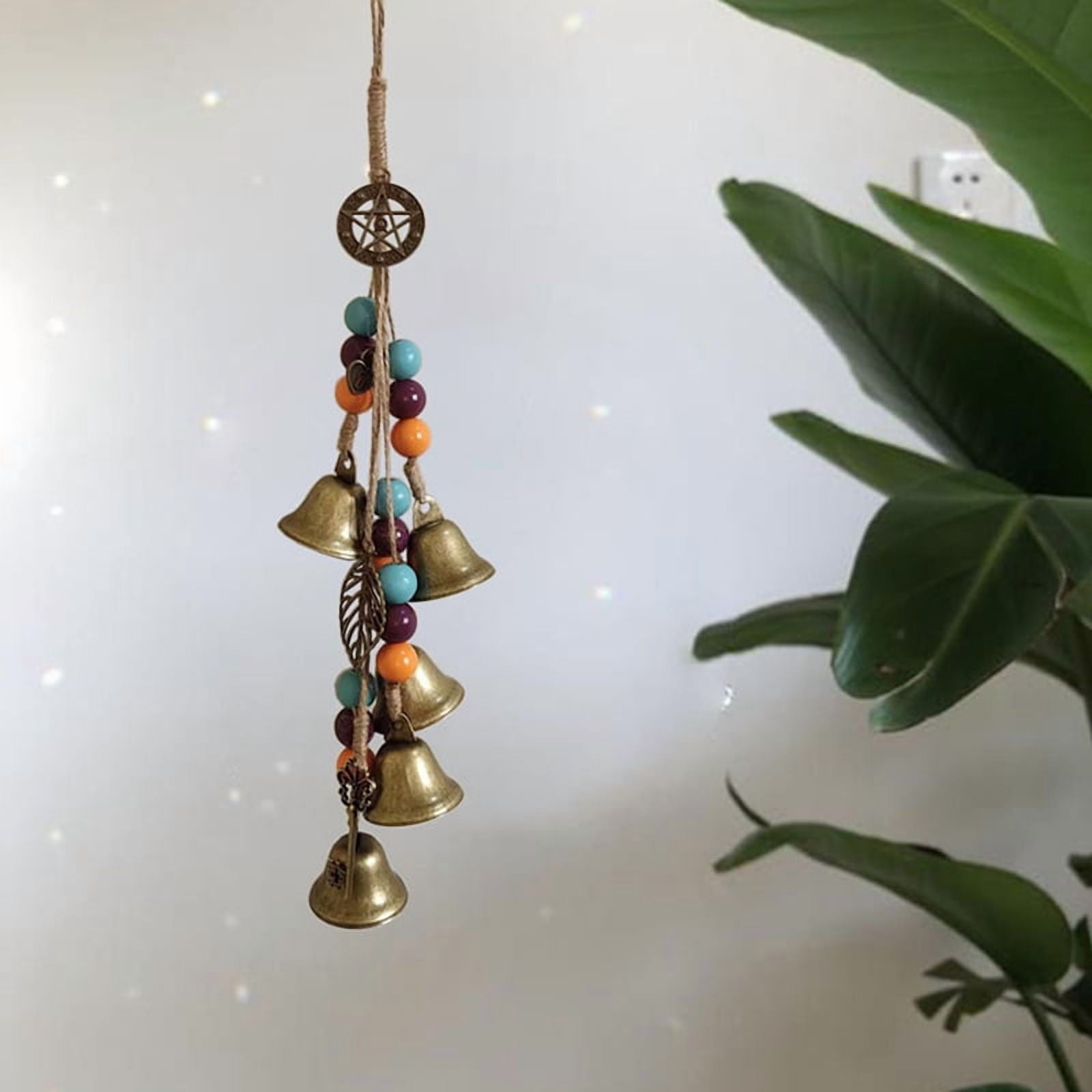 Bell Protection Door Handle Pendant Rattan Wind Chime Blessing Crystal ...