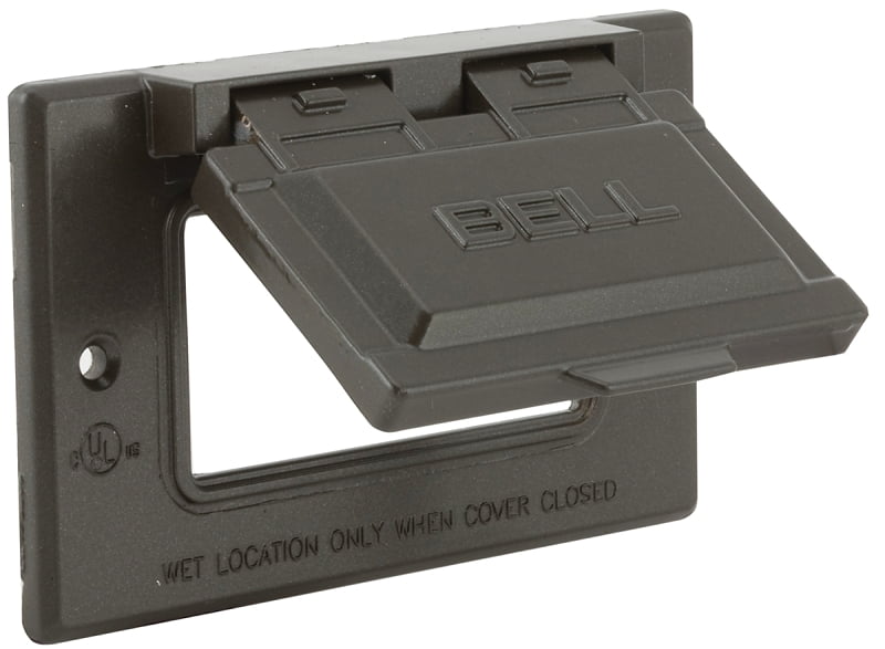 HUBBELL 5101-7 Cover, 2-13/16 in L, 4-9/16 in W, Metal, Bronze, Powder ...