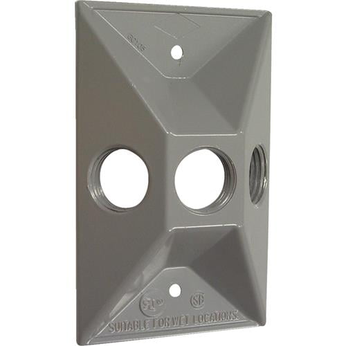 Bell Rectangular Cluster Weatherproof Outdoor Box Cover 1G WH WP CVR (3 ...