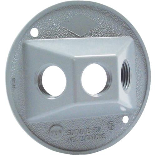 Bell Round Cluster Weatherproof Outdoor Box Cover RD WH WP CVR (3) 1/2 ...
