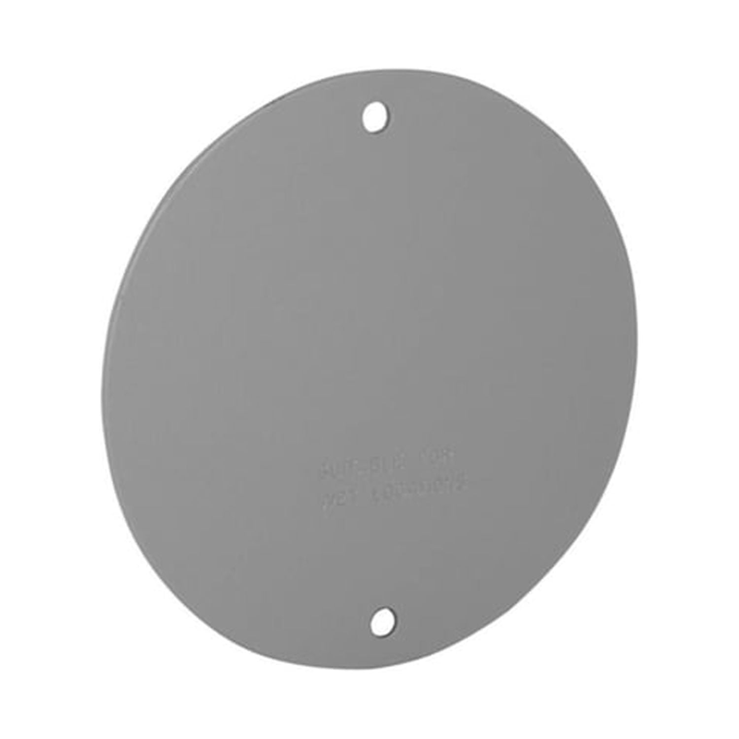 Bell 4 In. Blank Gray Aluminum Weatherproof Electrical Round Box Cover ...