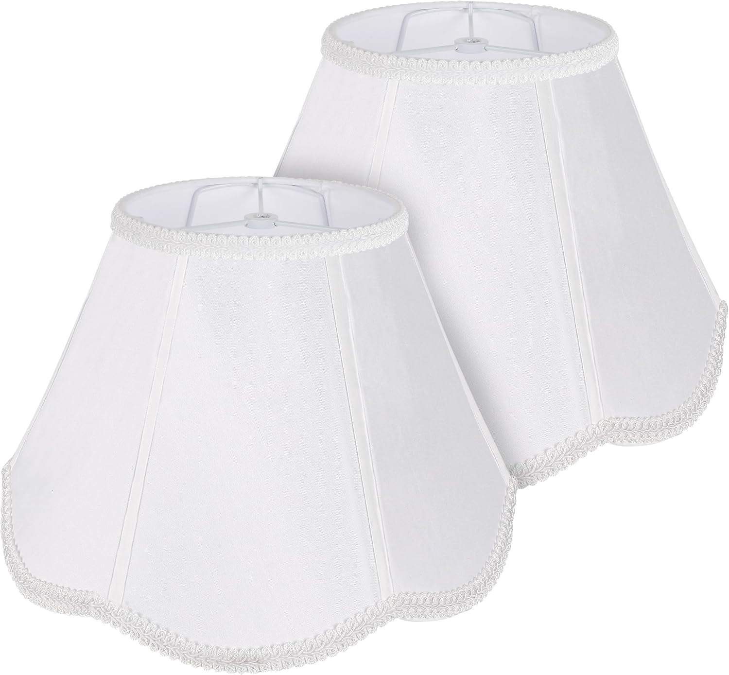 Bell Scalloped Lamp Shades Set of 2, 7" Top x 14" Bottom x 10" Height ...