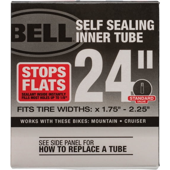 Bell Self-Sealing Bicycle Inner Tube, 24" x1.75-2.25", Schrader Valve ...