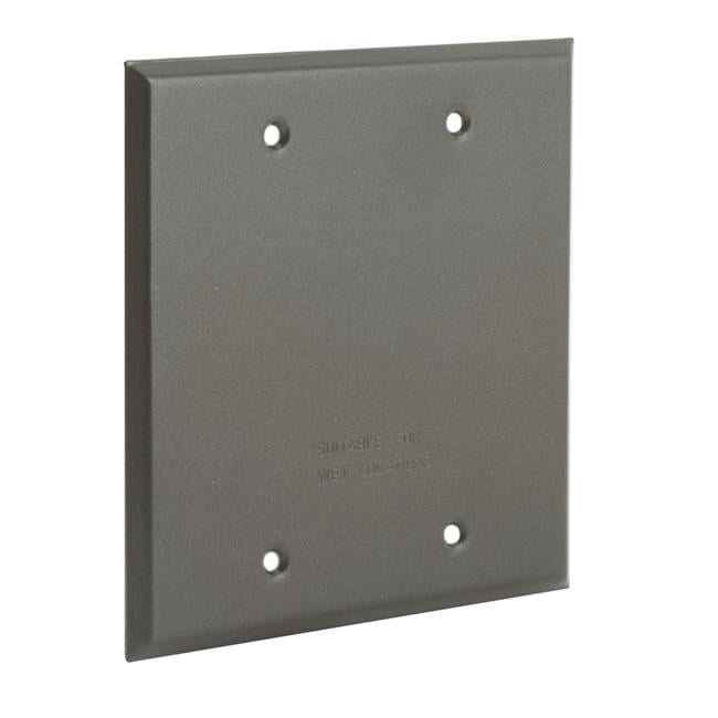 Hubbell 3007836 Square Aluminum 2 Gang Weatherproof Cover for Die Cast ...