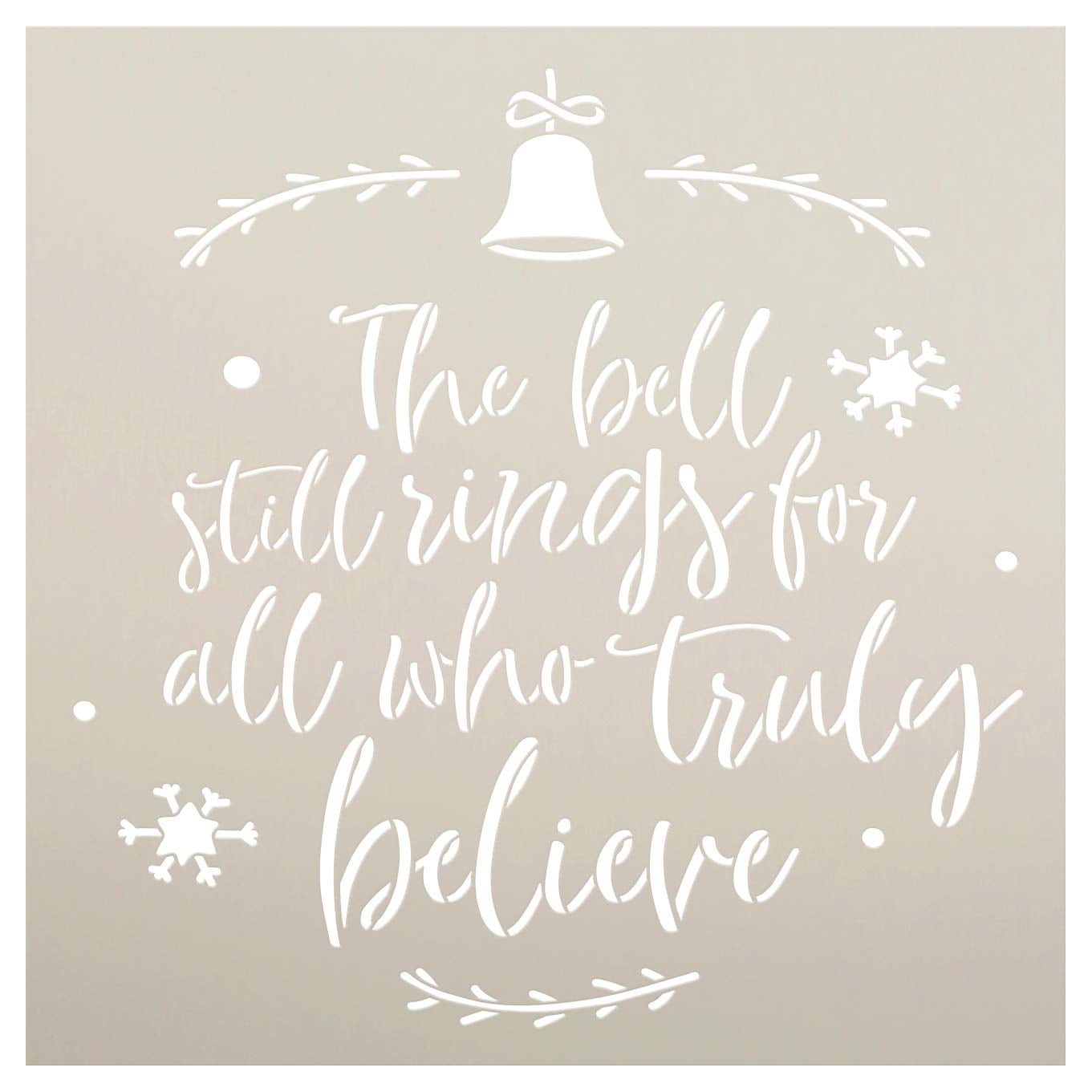 Bell Still Rings Believe Stencil by StudioR12 DIY Christmas Holiday ...