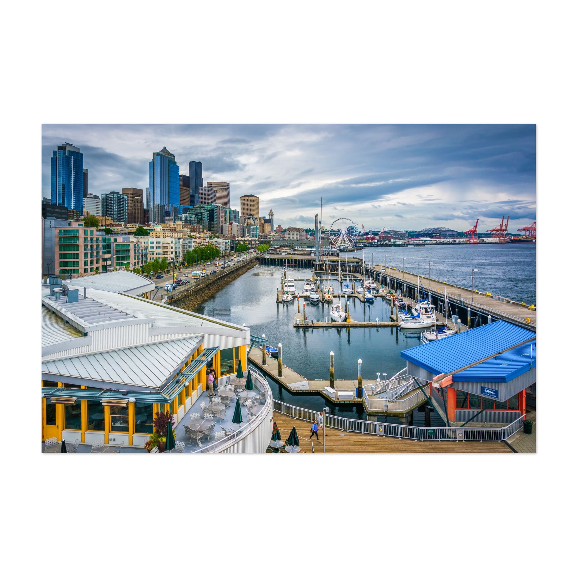 Bell Street Pier - Seattle Washington Photography Unframed Wall Art ...