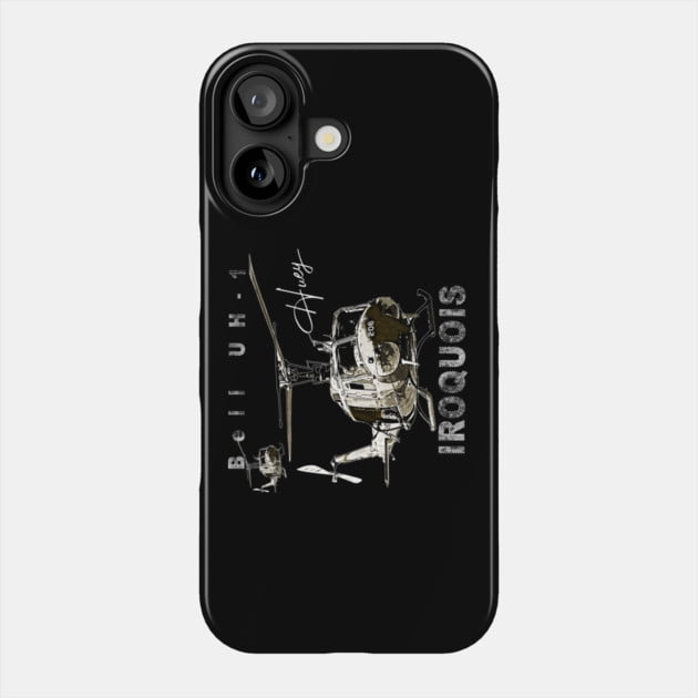 Bell UH-1 Iroquois Helicopter Case for iPhone 11,12,13,14,15,16,17 ...