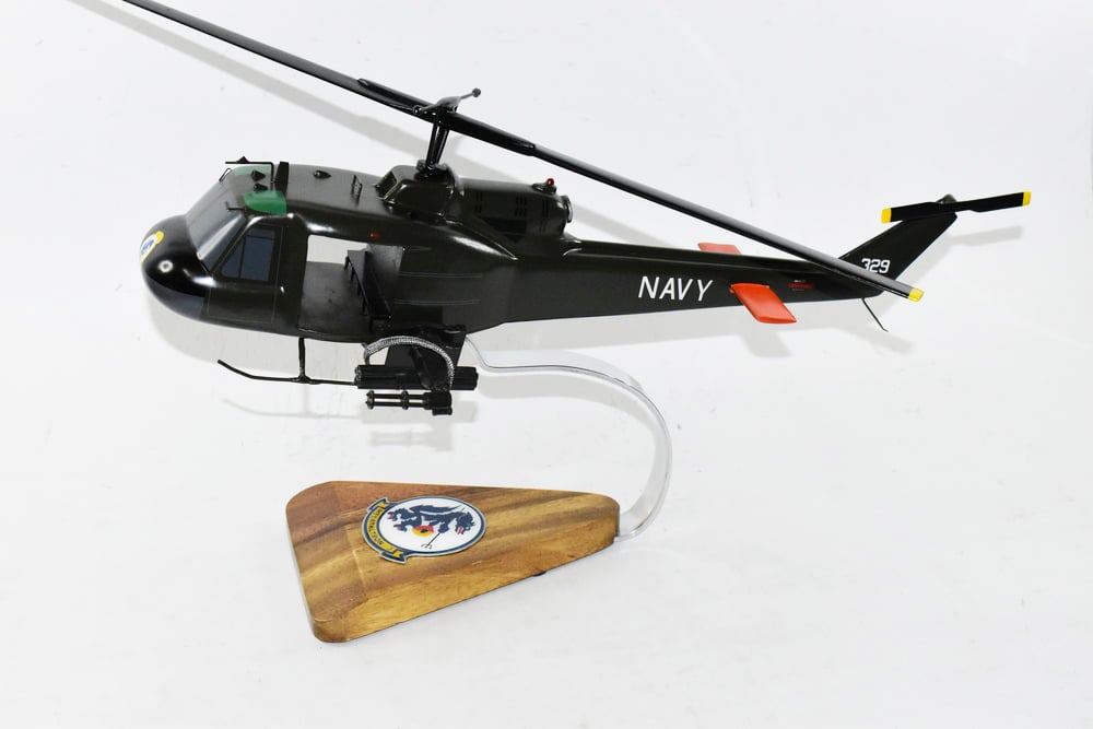 Bell® UH-1B Huey, HAL-3 Seawolves 329 (1969), 16" Mahogany Scale Model ...