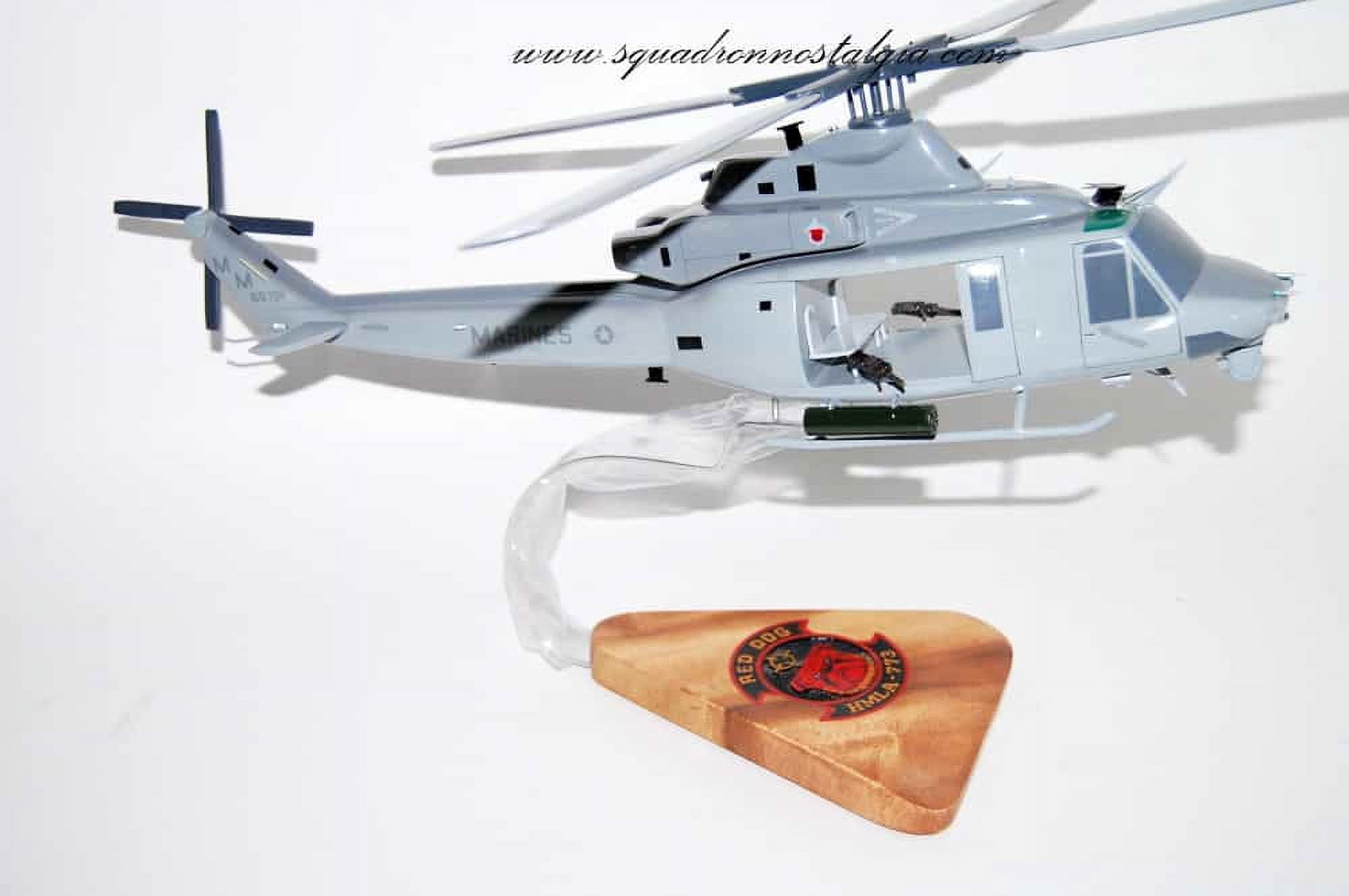 Bell® UH-1Y Huey, HMLA-773 Red Dogs, 16" Mahogany Scale Model - Walmart.com