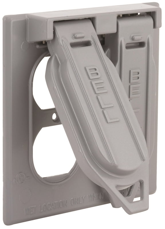 Bell Weatherproof 5148-5 2 Gang Weatherproof Duplex Receptacle Cover ...