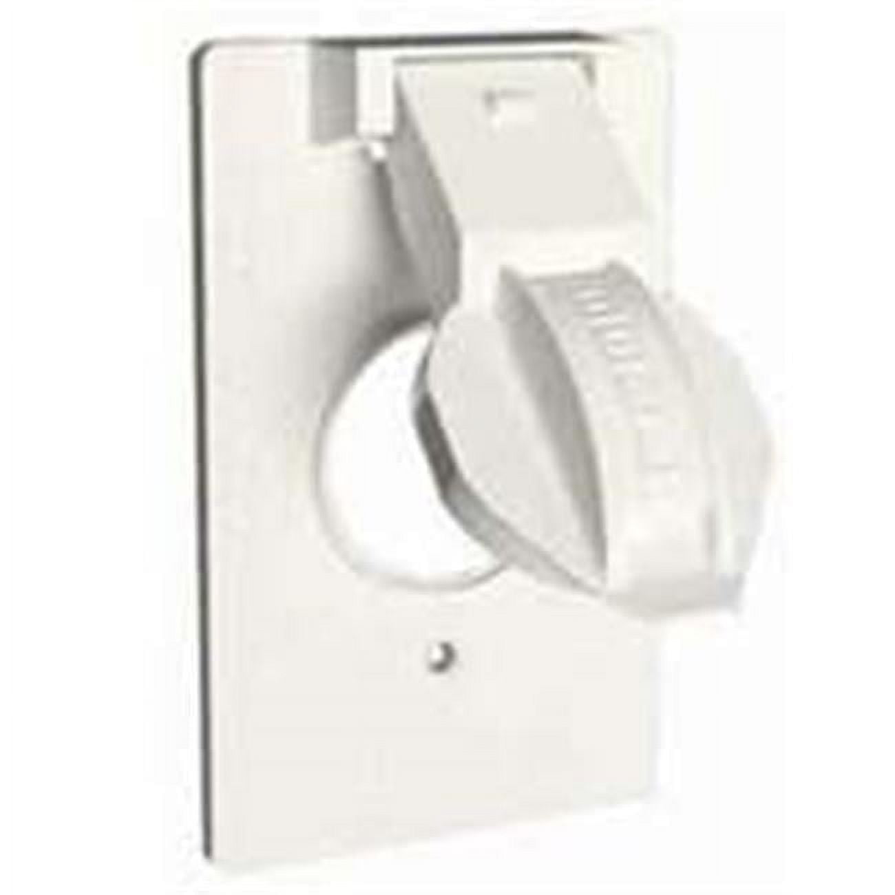 Bell Weatherproof 5155-6 1 Gang Round Opening Cover White - Walmart.com