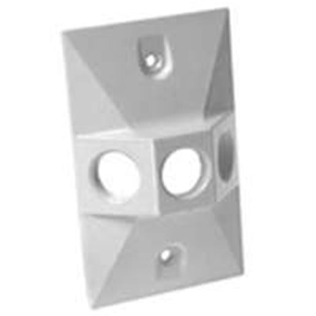 Bell Weatherproof 5189-1 White Weatherproof Cover Rectangular Cluster ...