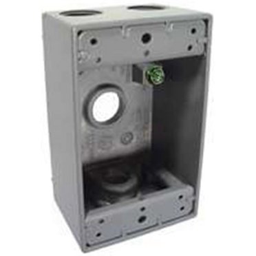 Master Electrician FSB50-5 Gray Weatherproof 1-Gang Rectangular Outlet ...