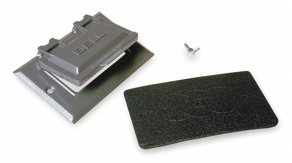 Bell Weatherproof Cover, 3" Height, 4-5/8" Width, Number of Gangs: 1 ...