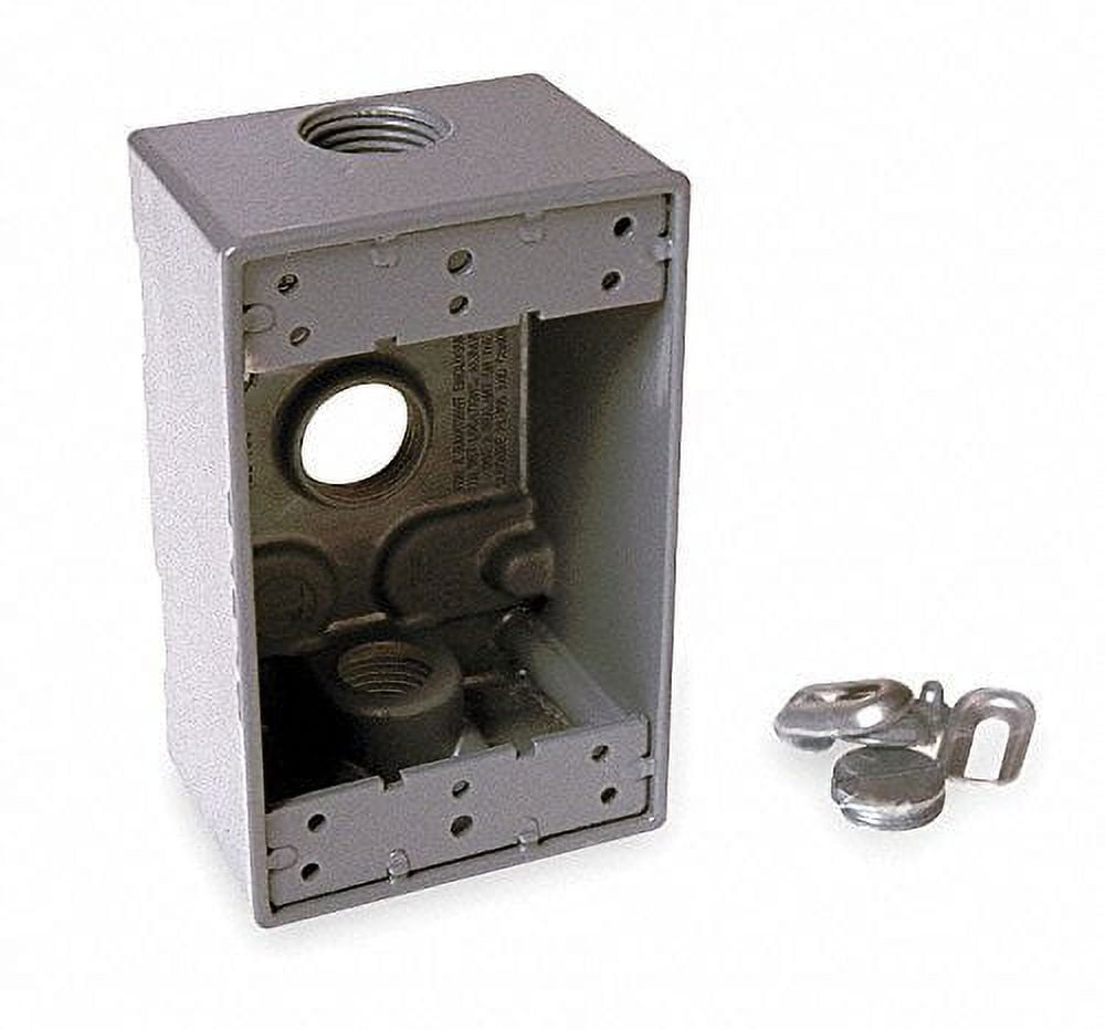 Bell Weatherproof Electrical Box, 1-Gang, 3-Inlet, Aluminum - Walmart.com