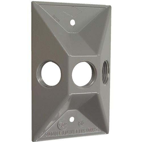 Bell Weatherproof Electrical Outdoor Box Cover 1G WH WP CVR (3) 1/2 OUT ...