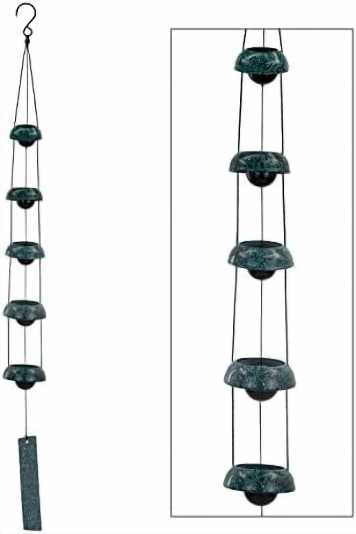 Bell Wind Chimes, Temple Wind Bell, Red Copper Wind Chimes with 5 Bells ...
