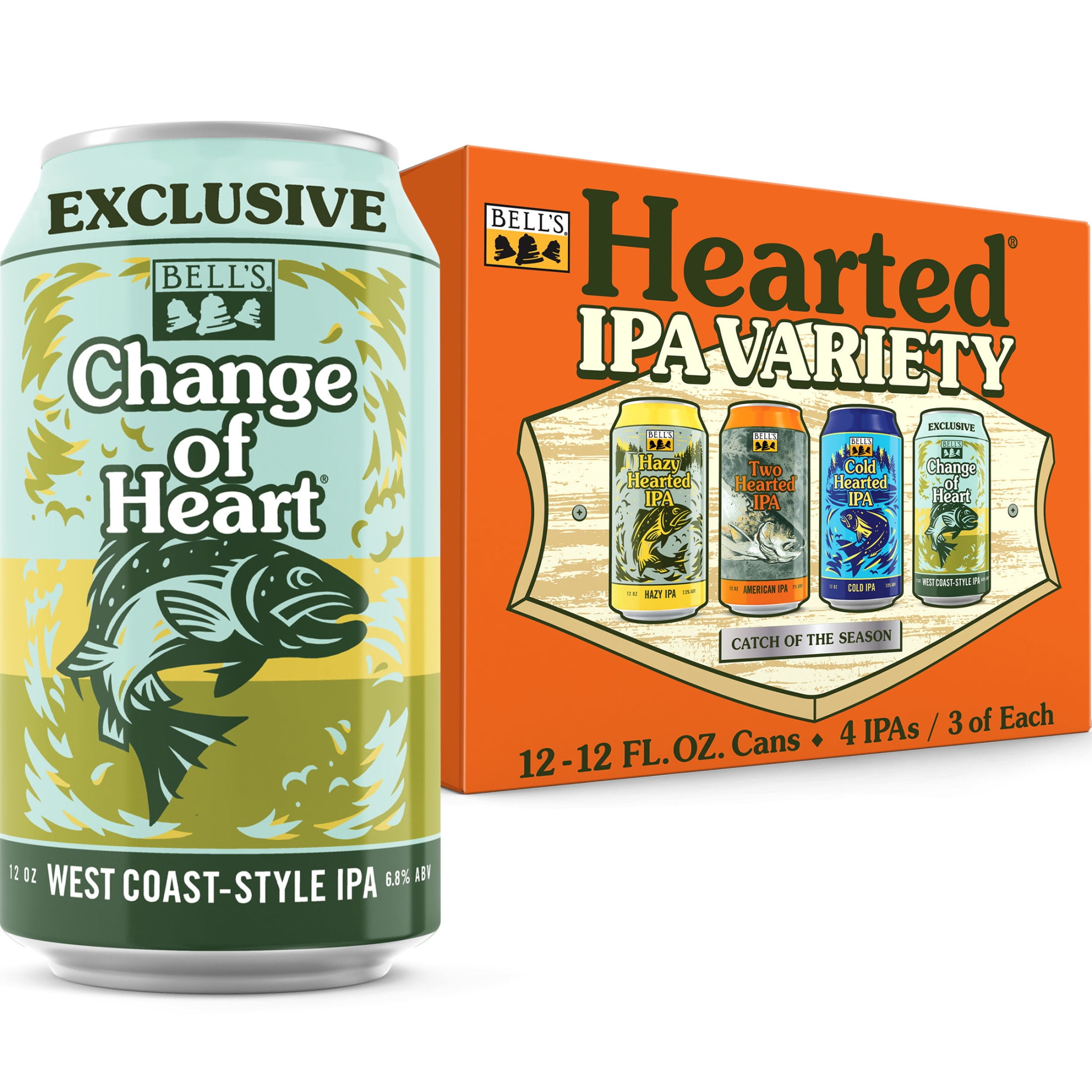 Bell's Hearted Variety Pack Craft IPA Cans 12 fl oz 7% ABV 12 Pack ...