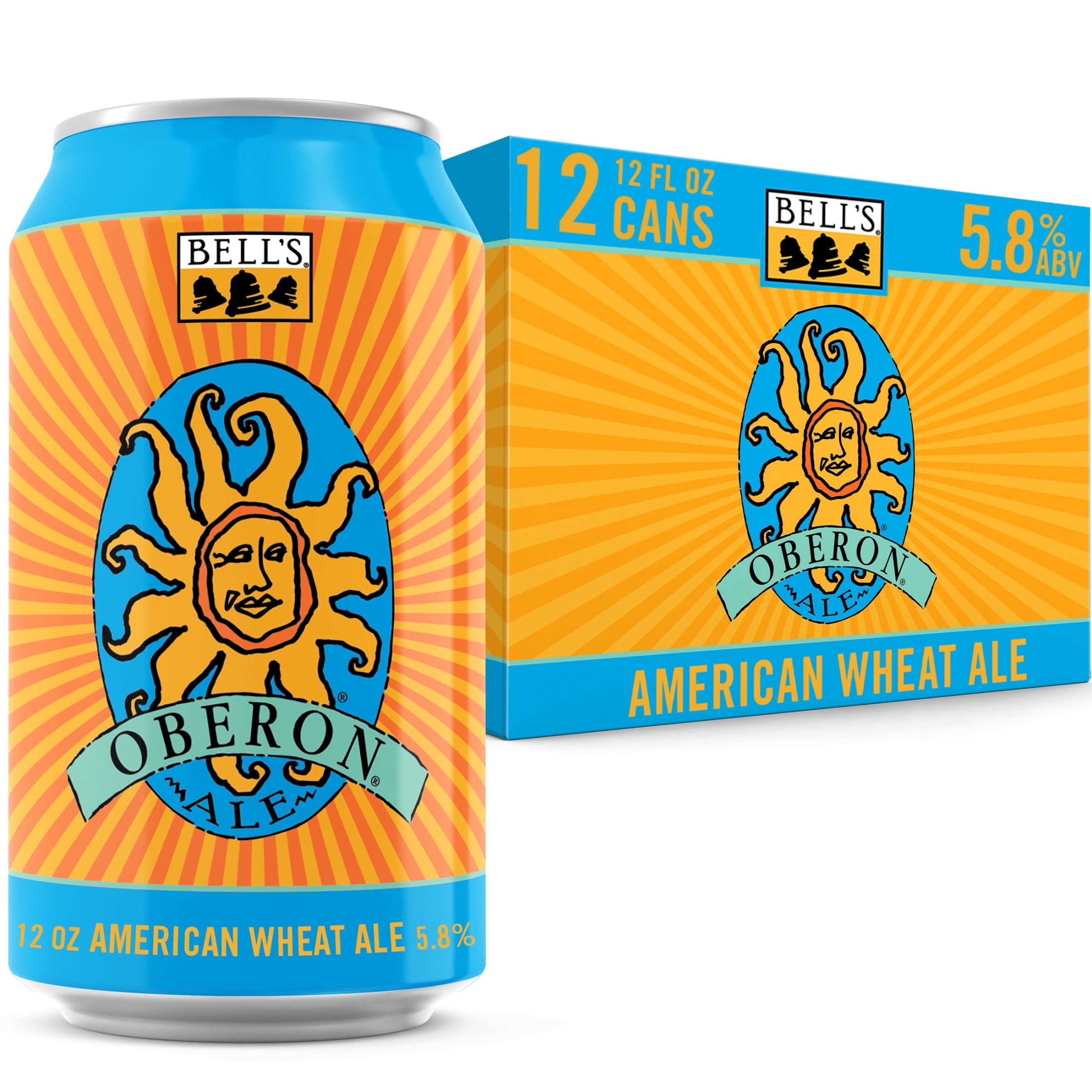 Bell's Oberon Wheat Ale Craft Beer, 12 Pack, 12 fl oz Cans, 5.8% ABV ...