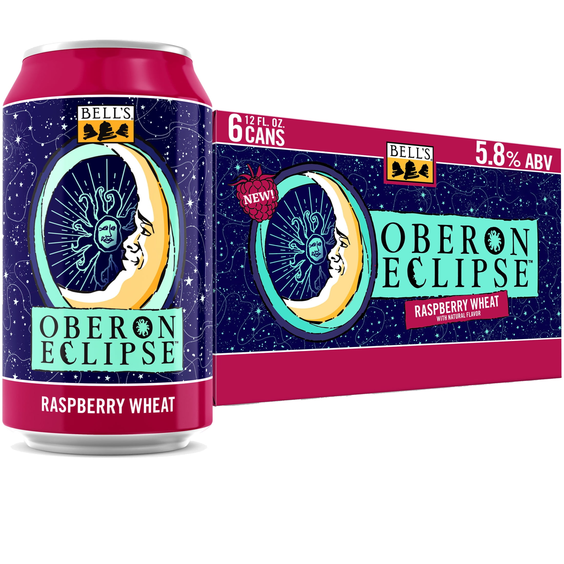 Bell's Oberon Eclipse Raspberry Wheat Ale Craft Beer, 6 Pack, 12 fl oz ...