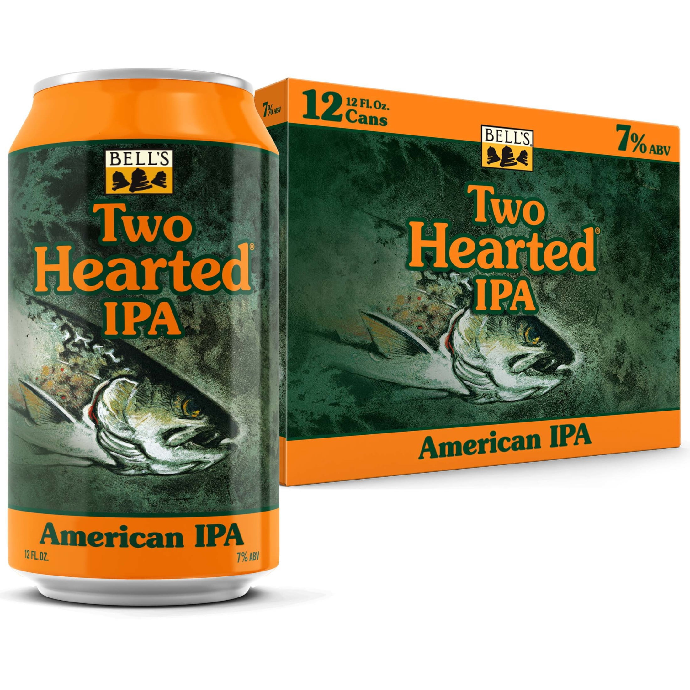 Bell's Two Hearted IPA Craft Beer, 12 Pack, 12 fl oz Cans, 7% ABV ...