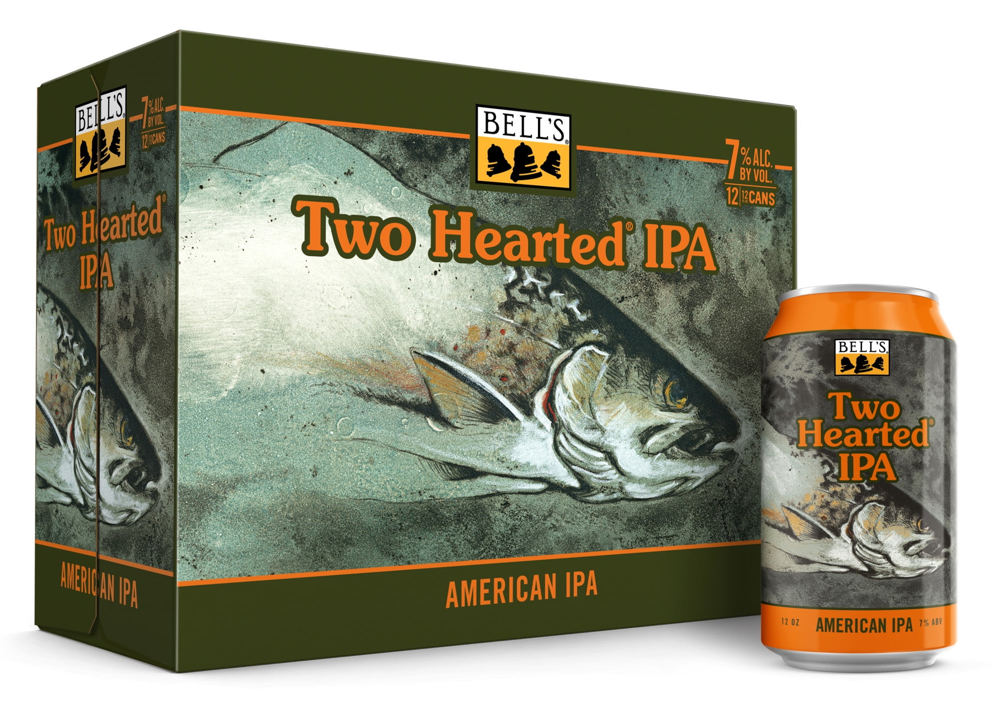 Bell's Two Hearted IPA Craft Beer, 12 Pack, 12 fl oz Cans, 7% ABV - Walmart.com