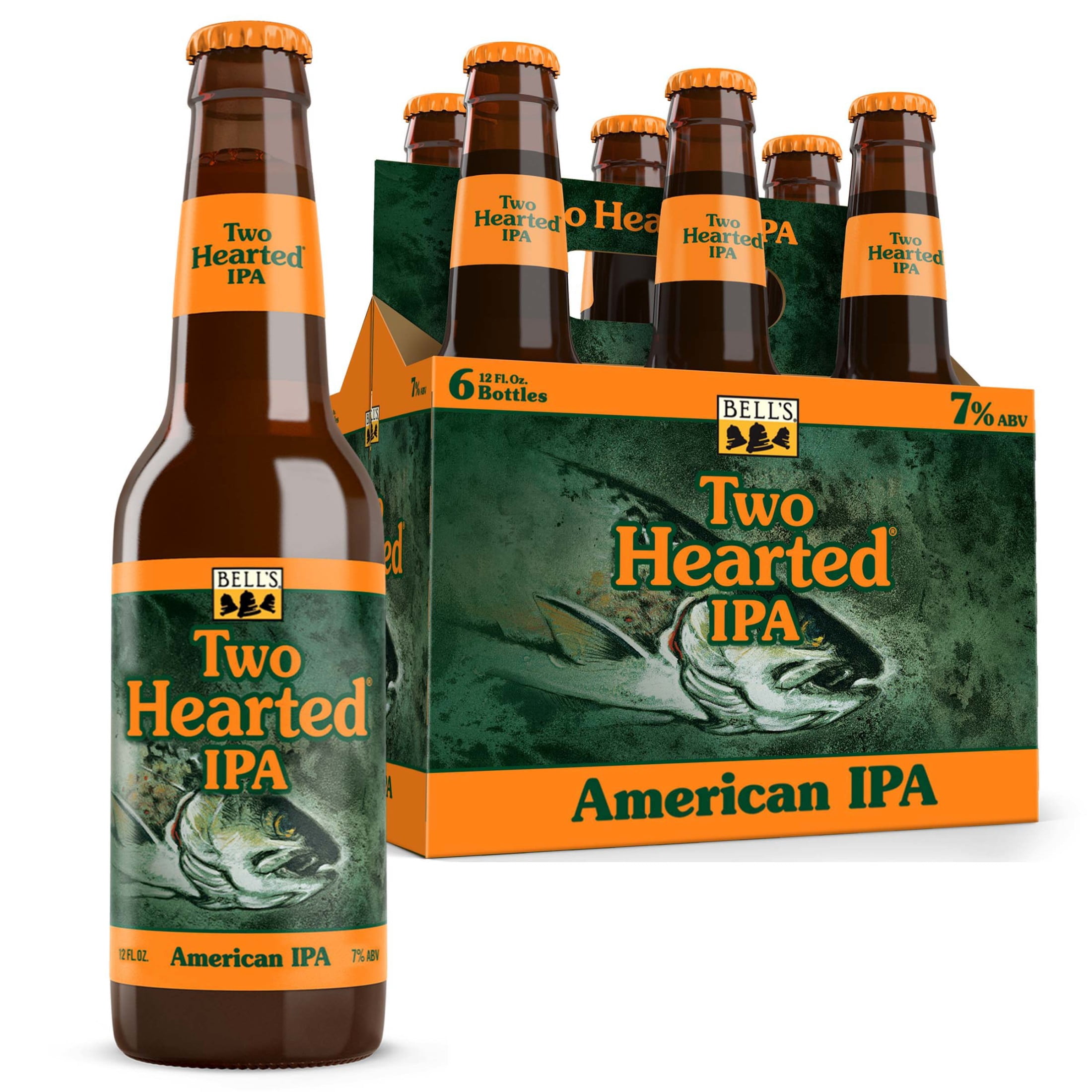 Bell's Two Hearted IPA Craft Beer 6 Pack, 12 fl oz Bottles, 7% ABV ...