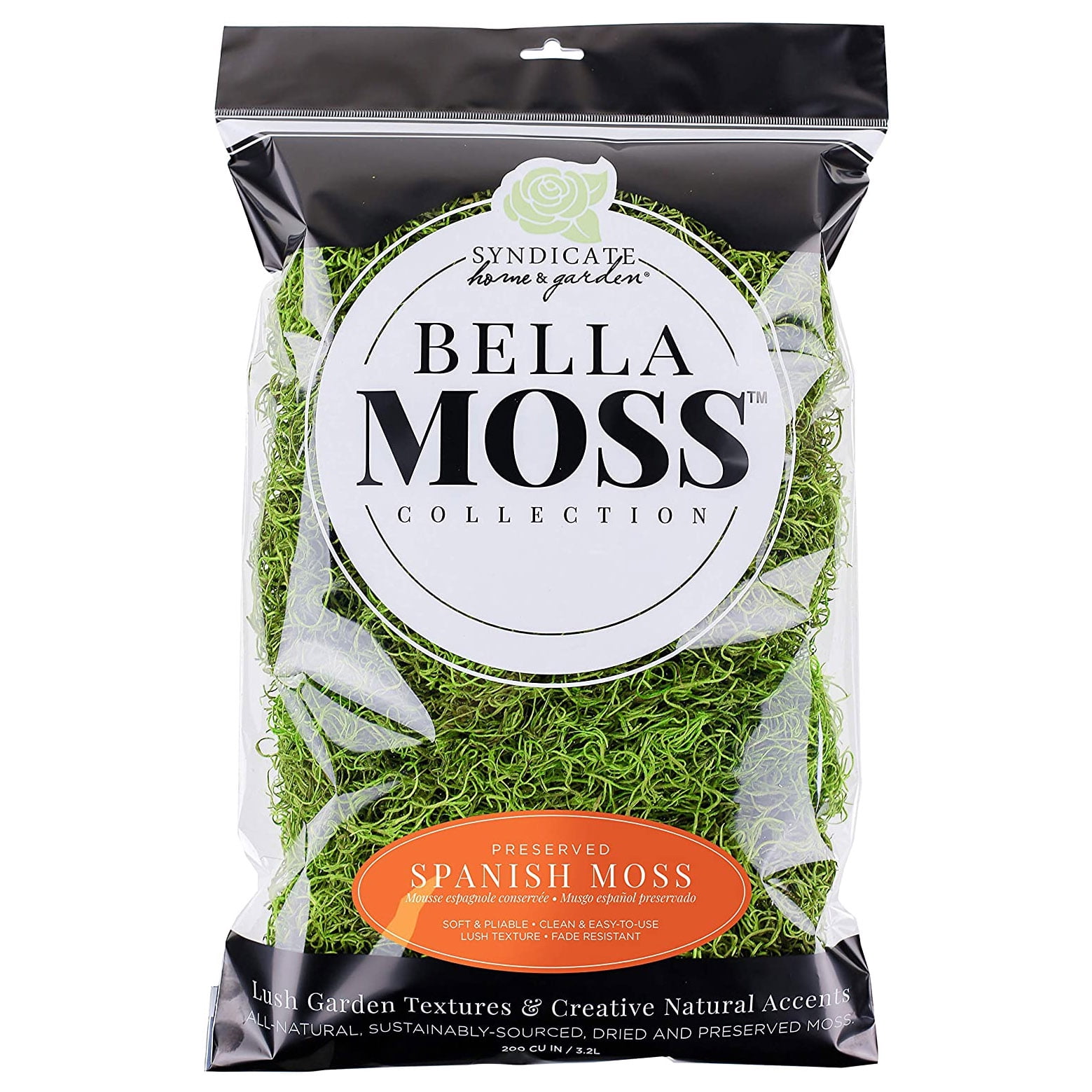 Bella 141210070 Preserved Spanish Moss, Green - Walmart.com